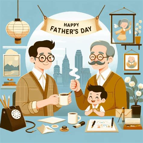 Magic From Father To Father For A Happy Father S Day Stock Illustration Illustration Of Face