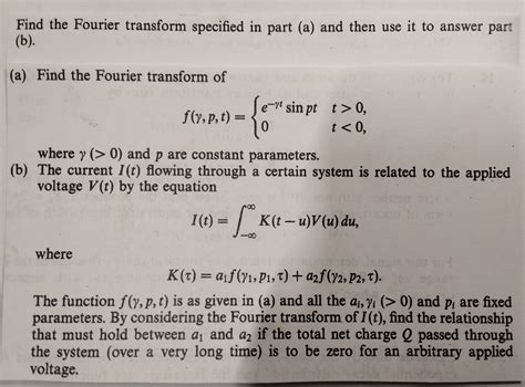 Answered Find The Fourier Transform Specified In Bartleby