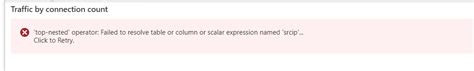 Top Nested Failed To Resolve Table Or Column Or Scalar Expression · Issue 1109 · Azureazure