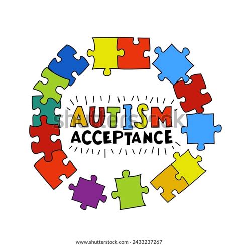 Autism Acceptance Week Autistic Spectrum Disorder Stock Vector Royalty