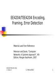 Understanding Encoding Framing And Error Detection In Course Hero