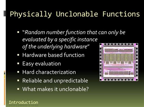 ppt physically unclonable function based security and privacy in rfid