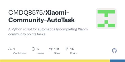 Xiaomi Community AutoTask Xiaomi Py At Main CMDQ Xiaomi Community AutoTask GitHub