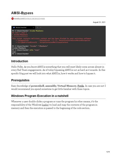another amsi bypass paper pdf malware information technology