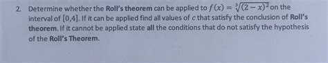 solved determine whether the roll s theorem can be applied