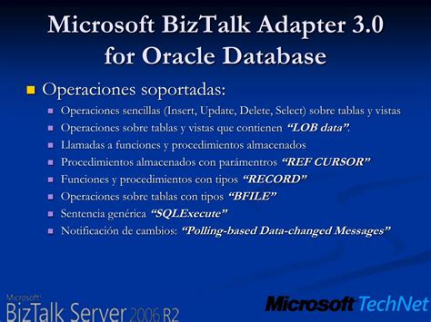 PPT BizTalk Adapter Pack ORACLE Adapter PowerPoint Presentation Free Download ID