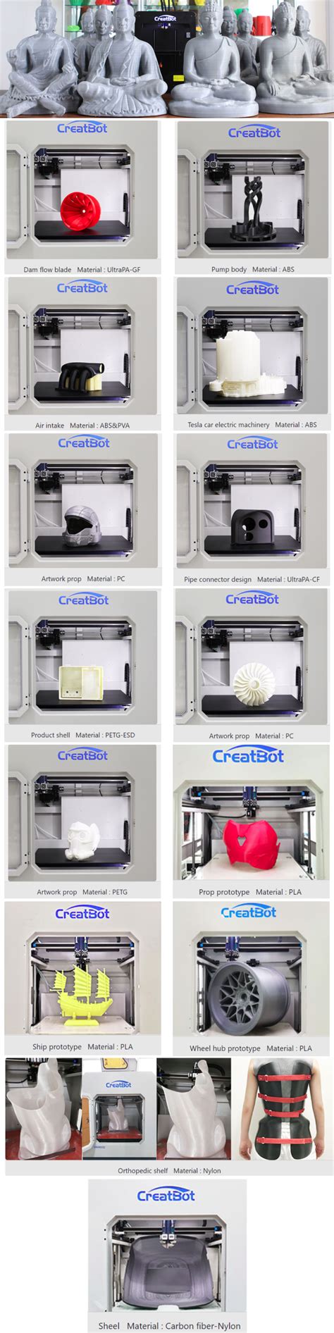 Creatbot D600 Pro Industrial Professional Dual Extruder 3d Printer 3d Printers Depot