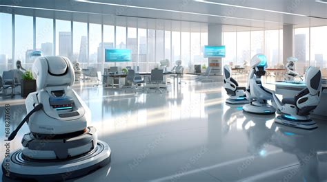 An Advanced Scene Showcasing Ai Powered Personalized Work Environments Featuring Adaptive