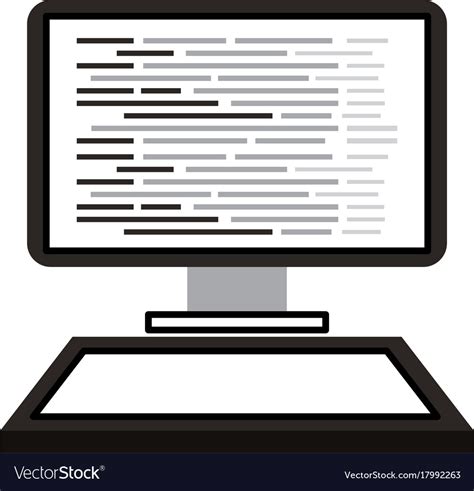 Programming And Coding Concept Code On The Screen Vector Image