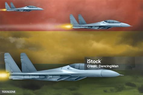 볼리비아 공군 공격 개념 공기 비행기 볼리비아 플래그 배경에 대 한 공격 3 차원 일러스트 레이 션 공군에 대한 스톡 사진 및 기타 이미지 Istock