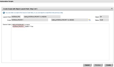Automation Scripting Object Launch Point Setting Field As Hidden