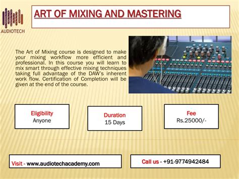 Ppt Art Of Mixing And Mastering Course Powerpoint Presentation Free Download Id12118123