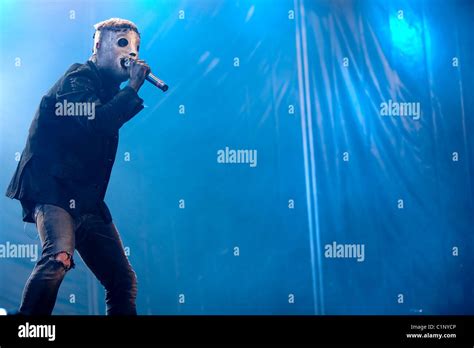 Us Metal Band Slipknots Singer Corey Taylor Performing Live At Optimus Alive 2009 Day 1