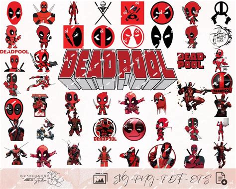 400 Deadpool Svg Png Eps Files Bundle Deadpool Letter Svg Png Dea