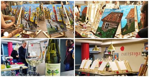 3 часа рисуване върху платно с напътствия от художник плюс чаша вино разграбена оферта 29 10