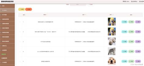 基于java实现宠物领养救助交流平台设计和实现宠物助养java增删改查页面 Csdn博客
