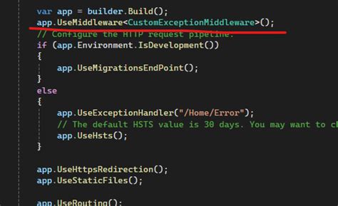 Asp Net Core Unhandled Database Error Not Showing Error Page Stack Overflow