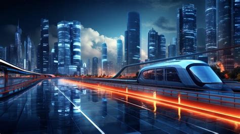 Premium Ai Image Cityscape Modern Transportation Background
