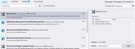 universal windows platform uwp mvvmcross