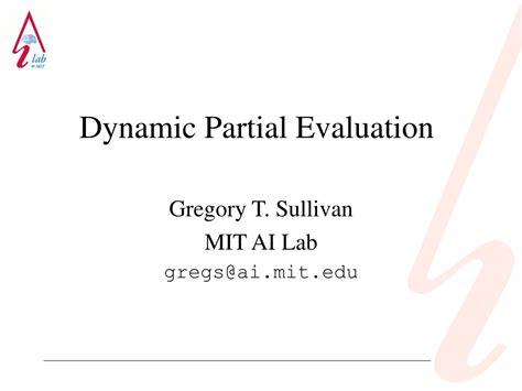 Ppt Dynamic Partial Evaluation Powerpoint Presentation Free Download