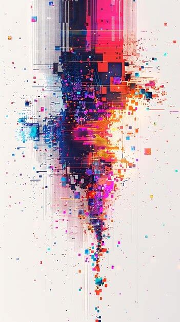 Premium Photo Pixel Sorting Glitch With Rearranged Pixels Abstract