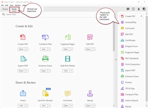 My Adobe Acrobat Pro Does Not Have A Tools Button Adobe Product Community