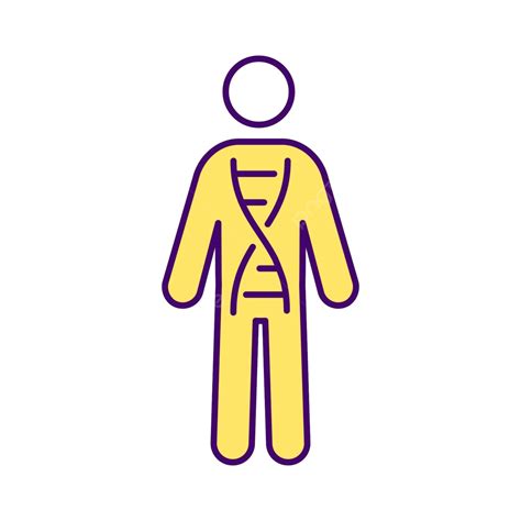 Genetic Inheritance Rgb Color Icon Determination Simple Physical Vector