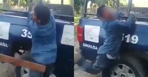 Escándalo En México Por Policías De Sinaloa Golpeando A Un Hombre Esposado A Su Patrulla Qué