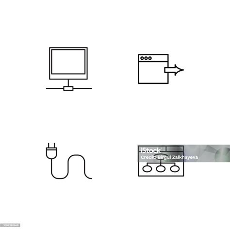 전기 장치 선형 아이콘 설정합니다 간단한 개요 벡터 아이콘 0명에 대한 스톡 벡터 아트 및 기타 이미지 0명 디자인 벡터 Istock