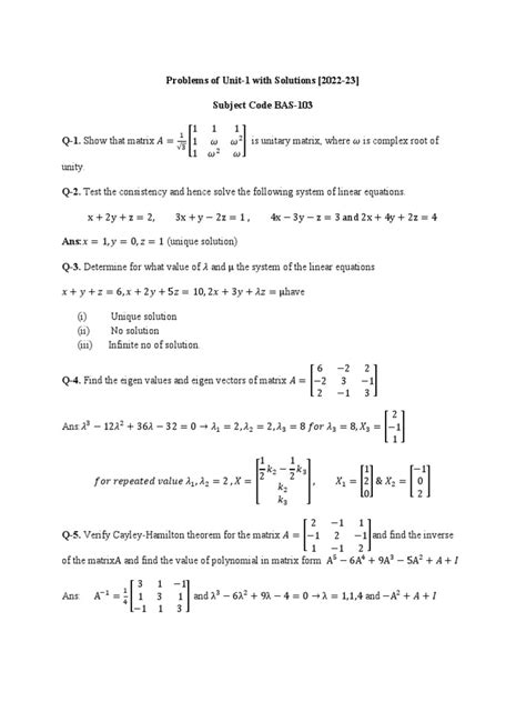 imp questions engg mathematics bas103 with solution pdf