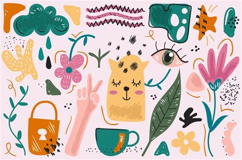 손으로 그린 추상 유기 모양 배경 무료 벡터