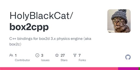 Github Holyblackcatbox2cpp C Bindings For Box2d 3x Physics