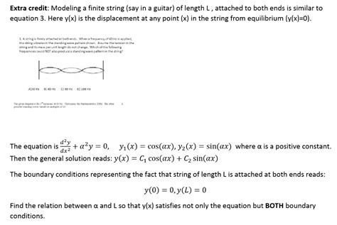 Solved Extra Credit Modeling A Finite String Say In A