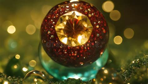 Glittering Ruby Crystal Ball Stock Image Image Of Glittering