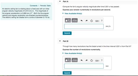 Solved Parta Constants Periodic Table Compute The Fans