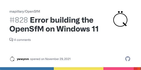 error building the opensfm on windows 11 · issue 828 · mapillary