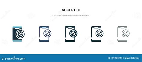 Different Accepted And Decline Checkbox Icon Set Vector Illustrations