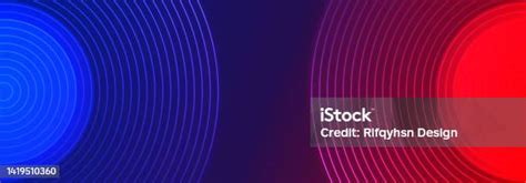 추상 파란색과 빨간색 그라디언트 원 모양 배경 현대 미래 배경 대 팀 배너 배경 디자인에 사용할 수 있습니다 빨강에 대한 스톡
