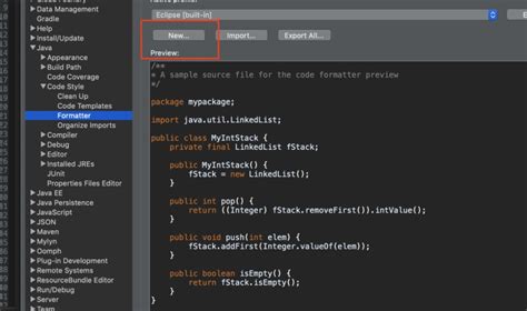 Eclipse Formatter Oluşturma Bilişim Io