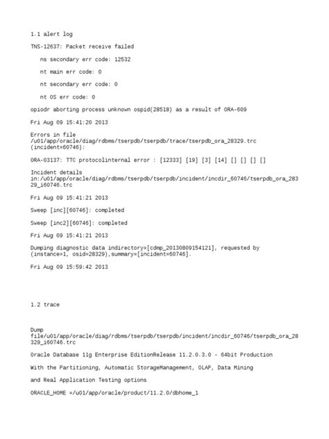 Oracle Ora 03137 Ttc Protocol Internal Error 12333 Pdf
