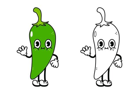 2 페이지 고추 캐릭터 도안 이미지 Freepik에서 무료 다운로드