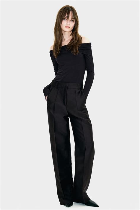 Off The Shoulder Top Black Ladies Handm Us