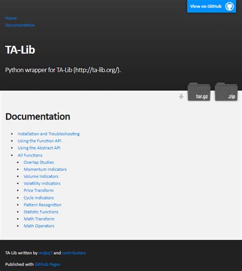 最齊全的 Python 技術指標工具箱 Talib （二）：閱讀套件說明文件的邏輯就這麼簡單 量化通 Quantpass