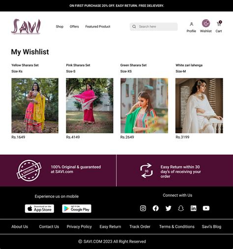 Savi Shopping Ui Ux Design Behance