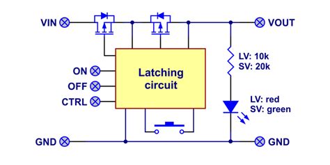 Pololu Block Diagram Of The Mini Pushbutton Power Switch With Reverse Voltage Protection