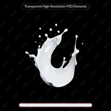 우유 또는 ⁇ 색 액체 스플래시 고립된 투명한 배경 프리미엄 Psd 파일