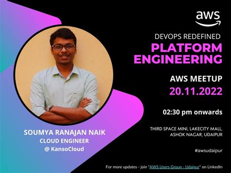 Aws Aws Platformengineering Awsudaipur Udaipur Cloudcomputing Sanket Dangi