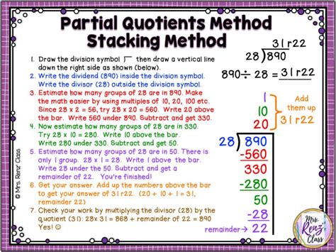Division Strategies Made Easier Partial Quotients Method And More
