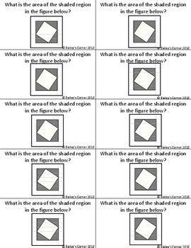 Area Exit Tickets By Bailey S Corner Teachers Pay Teachers