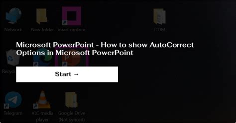 Microsoft Powerpoint How To Show Autocorrect Options In Microsoft Powerpoint